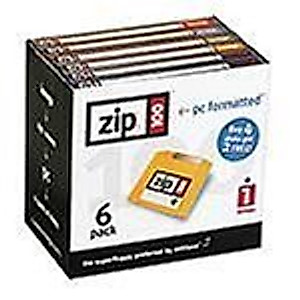 Iomega Zip 100 MB PC Formatted Disks (6 Pack)