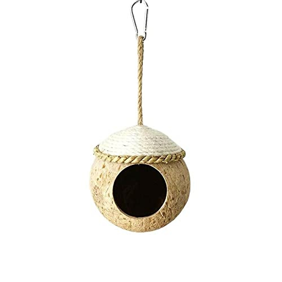 Warm Winter Parrot Toy, Coconut Woven Straw Bird Sleeping Bag, Natural Natural Cage Hut for Cockatiel,Parakeet,Budgies,Lovebird, Parrot Toy Tent House