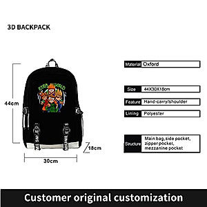 Eddsworld Merch Backpack Teen Backpack Three Piece Travel Backpack (Backpack 1)