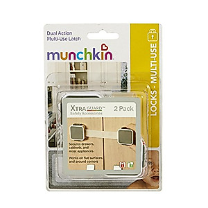 Munchkin Xtraguard Dual Action Multi Use Latches, 2 Count (Pack of 2)