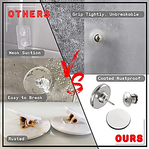 Arayarser Shower Curtain Side Magnets to Keep Curtain Closed to The Wall - 8 Pcs Shower Curtain Splash Guards, Magnetic Shower Curtain Clips for Side of Shower, 8 Pcs, Silver