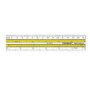 6 inch Rulers | 15 cm Rulers | Transparent Plastic Ruler | Pack of 12 of Premium Quality Rulers | Yellow, Green, Red and Blue