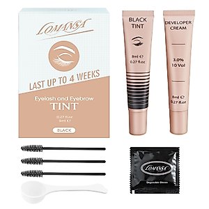 Lomansa Lash Color Kit - Professional Eyelash and Brow Color with Natural Black Effects, Safe & Easy to Use 8ml