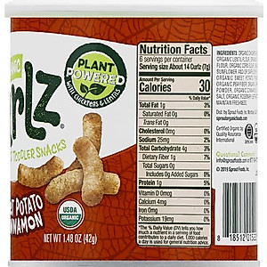 Sprout Organic Curlz Toddler Snacks Sweet Potato & Cinnamon, 1.48 Oz Can