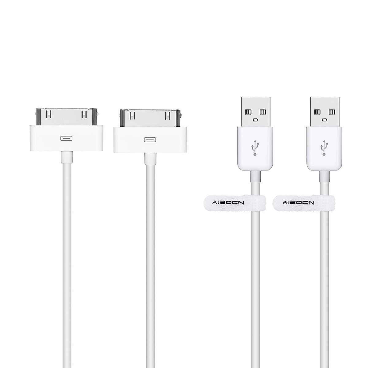 Aibocn MFi Certified 30 Pin Sync and Charge Dock Cable (New Packaging × 2 Pack)