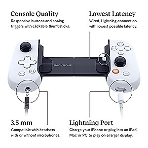 BACKBONE One Mobile Gaming Controller for iPhone [PlayStation Edition] - Enhance Your Gaming Experience on iPhone - Play PlayStation, Steam, Fortnite, Apex, Call of Duty, Genshin Impact & More