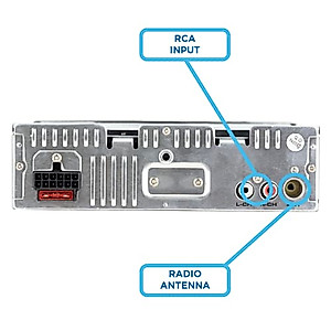 Jensen JCR311 10 Character LCD Single DIN Car Stereo Radio CD Player Push to Talk Assistant Bluetooth Hands Free Calling & Music Streaming AM/FM Radio USB Playback & Charging
