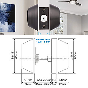 Gobrico 2 Keyed Alike Double Cylinder Deadbolts Door Locks with Same Key Oil Rubbed Bronze Finished