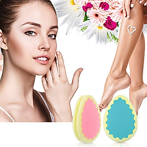 Boao 6 Pieces Hair Removal Sponge Depilation Pads Painless Hair Removal Sponge for Face, Leg, Arm and Body Physical Hair Removal Tool