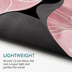 Navaris Foldable Yoga Mat for Travel - 1/16" (1.5mm) Thick Exercise Mat for Pilates, Workout, Gym, Fitness - Non-Slip Folding Portable Mat