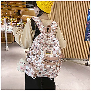 Lokkcy Kawaii Backpack for School,Backpacks for Girls and Backpack for Girls 10-12 Japanese School Bag book bags for girls 8-12(pink)