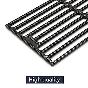 Hongso Grill Parts for Chargriller 5050, 3001, 3008, 3030, 4000, 2121, King Griller 3008 5252, Grill Grates and Heat Plates Included, Set of 3
