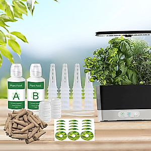 Seed Pod Kit for AeroGarden Growing System，Hydroponics Supplies with 25 Grow Sponges, 25 Grow Baskets, 25 Grow Domes, A&B Solid Nutrient Plant Food, 25 Labels and 1 Tweezer