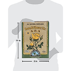 Down to Earth Organic Rose & Flower Fertilizer Mix 4-8-4, 5 lb