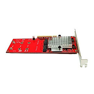 Ableconn PEXM2-130 Dual M.2 PCIe NVMe SSD Adapter Card - PCI Express 3.0 x8 / x16 Support 2X M.2 NGFF (M-Key) PCIe NVMe SSD for Mac & PC (ASMedia ASM2824 Switch) - PCIe NVMe Adapter Dual