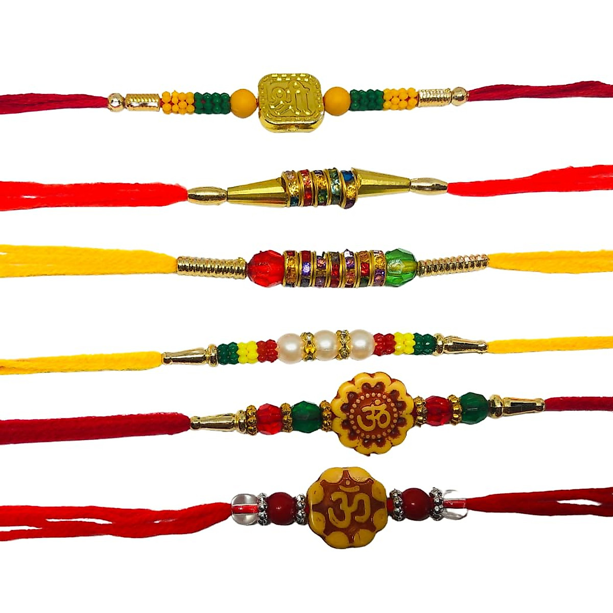 Rakhi set rakhi for brother rakhee set rakhi for bhaiya Pack of 6 Rakhi for Brother with Multi-Design Rakhee for Bhai Bhaiya Indian Rakhi Raksha Bandhan Festival Traditional Rakhi Gift for Brothers As
