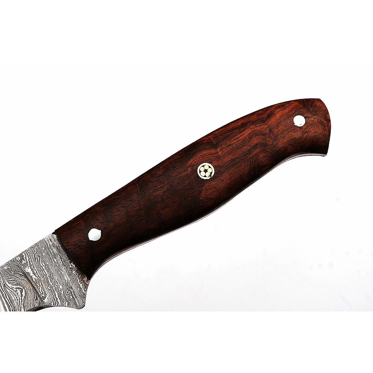 HM TRADING Custom Handmade Damascus Steel Fillet Knife with Beautiful Rose wood Handles (Brown)