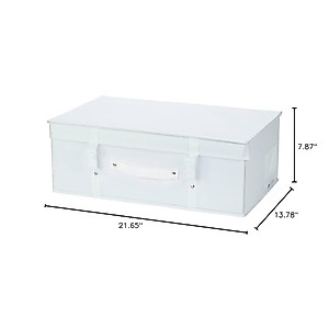 HANGERWORLD Wedding Dress Storage Box Bridal Gown Preservation Kit including 10 sheets of Archival Acid Free Tissue Paper (Medium, White)