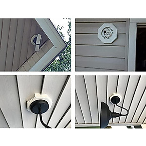 iMBAPrice 8141-1 Vertical Siding Lamp Octagon Mounting Kit with Built-in Box for 1/2 Inch (0.5") Outdoor Vertical Siding Lap