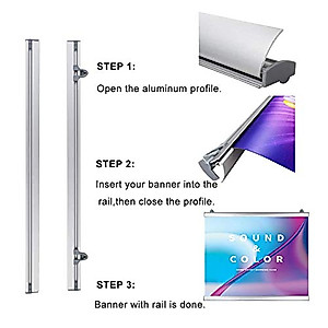 Poster Hanger Banner Frame Aluminum Material for Wall Home Decor Wall Art,Matt Silver(48 inches Wide)