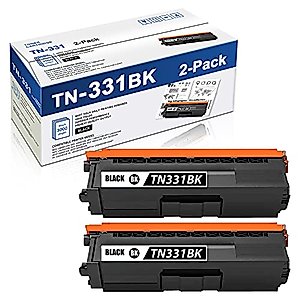 MaxColor 2 Pack Black TN331BK Toner Compatible TN331 TN-331 Toner Cartridge Replacement for Brother HL-L8250CDN L9200CDW/CDWT MFC-L8600CDW L8650CDW L9550CDW DCP-9050CDN L8400CDN L8450CDW Printer.