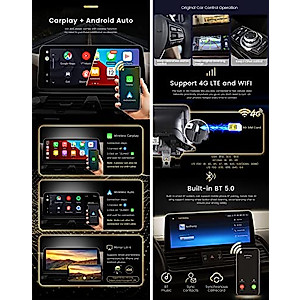 Android 12 Car Stereo GPS Sat Nav for BMW 5 Series F10/F11 520 523 525 530 Touchscreen Multimedia Player Mirror Link TPMS CarPlay + DVR,8-core 4+64-2013-2016 NBT 12.3 inch