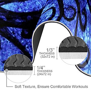 LEVEIS Yoga Mat Tree of Life Symbol Thick Non Slip Exercise Workout Mats for Home Gym Floor Travel