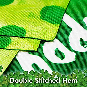 G128 - St Patrick's Day Garden Flag, St Patrick's Themed Decorations - Leprechaun Hat, Rustic Holiday Seasonal Outdoor Flag 12" x 18"