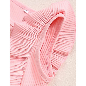 Crazyme Toddler Girl Clothes Short Sleeve T-Shirt Top Pirnted Short Set Baby Girl Outfits 18 Month-5T Girl Clothes