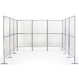 Displays2go Gridwall Booth Display, Iron Construction – Silver Finish (AD9PNL)
