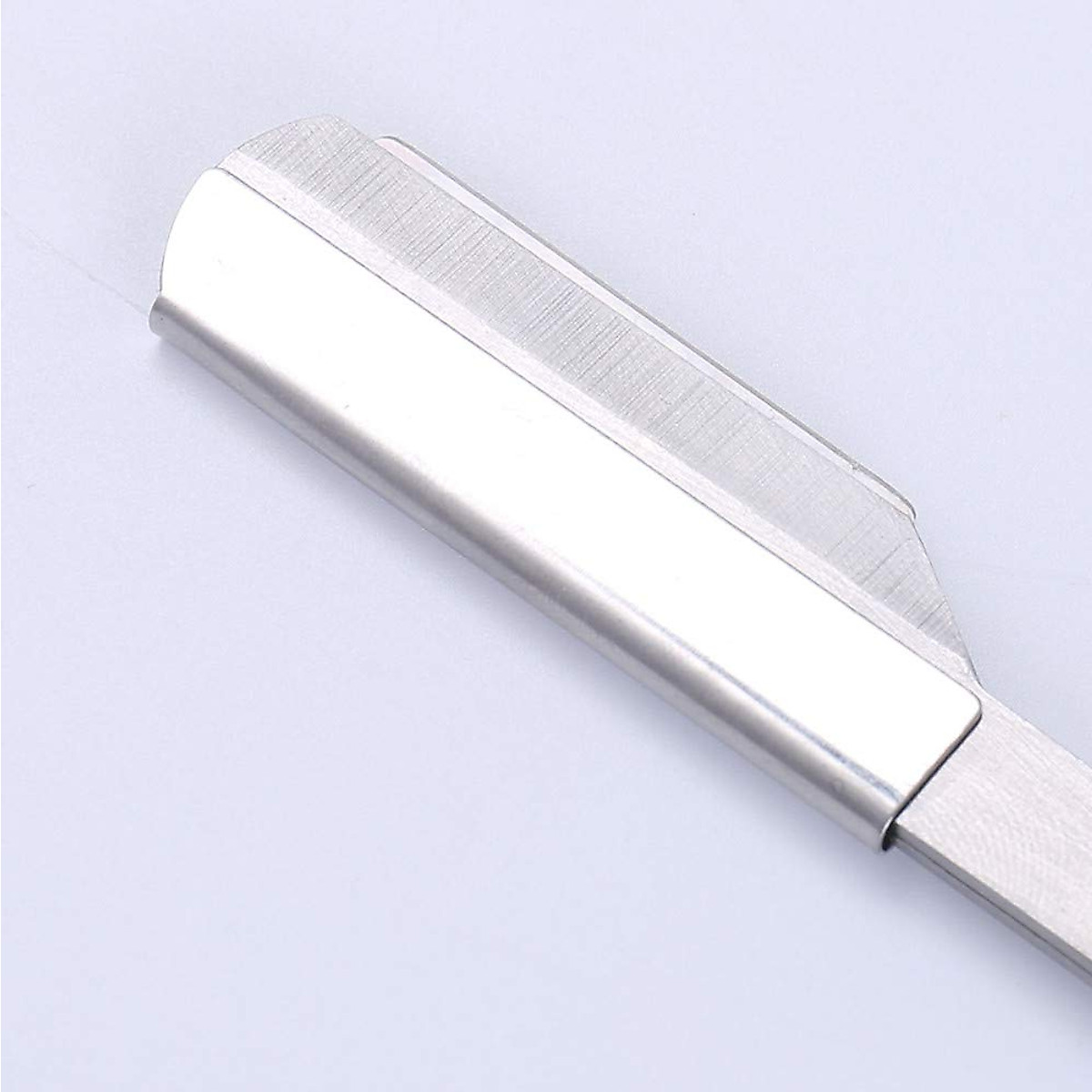 Zertone Straight Razors for Men Kit, Straight Razor with 10 Double Edge Blades - Professional and Close Shaving Straight Edge Razor - Manual Shaver with Barber Razor Blade (Silver)