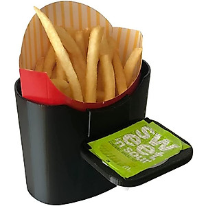 Vent N' Door Caddy and Sauce Caddy Combo Pack – French Fry Holder – Holds Fries, Sauce & More - Connects to Vent and Door – Just Clip It On - BPA Free - Shark Tank