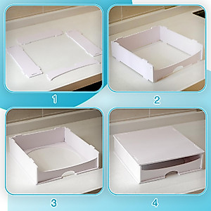 Aucuqu 10-inch Paper Plate Dispenser, Under Cabinet Plastic Dish Holder | Lightweight& Sturdy - White