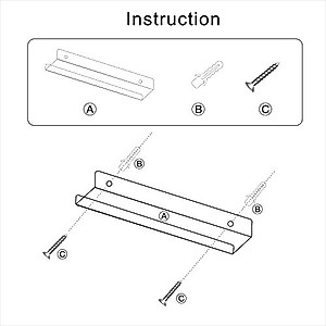 Saliens 6 Pack 12 inch Clear Vinyl Record Shelf Wall Mount with Protective Films, Acrylic Floating Shelves Wall Mount, Invisible Spice Rack, Album Modern Picture Ledge Display