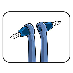 TEPE Interspace Angled Medium Toothbrush for Braces with Single-End Tuft and Removable Head, 12 Pack