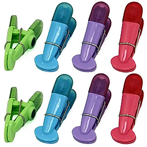 8pc Kitchen Bag Clips Magnet Food Chip Multi Purpose Clothespin Mini Clip Crafts