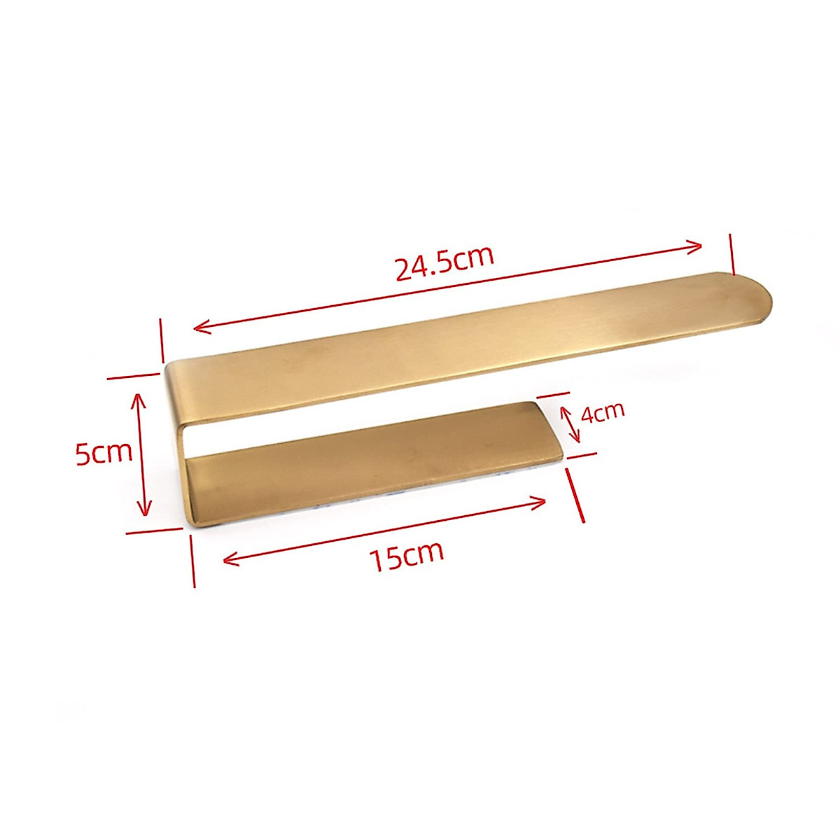 Towel rack, Wall-Mounted Bathroom Towel Bar, Brushed Style Bathroom Storage Rack, for Kitchen and Bathroom (Color : Stainless Steel)