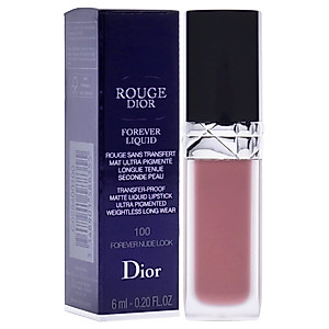 Dior Christian Rouge Forever Liquid Matte - 100 Forever Nude Look Lipstick Women 0.2 oz