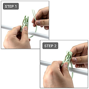 24 Pack Clothes Pins Clothes Peg Clip Pins with Plastic Rope for Clothesline Multicolor Drying Clothing Clips Hooks Windproof Clothes Hanger for Hanging Socks Hats Pants Bras Underwears Towel Photo