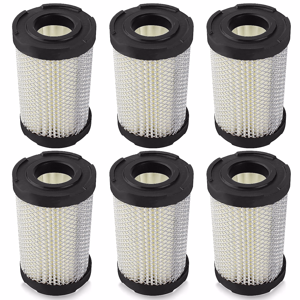 QAZAKY 6PCS Filter Compatible with Tecumseh 35066 OVRM105 TC200 TC300 TCH300 TVS100 TVS105 AM123992 314 314F Sears 63087A Craftsman 33342 63087A Lawn Mower Lawn-Boy 10200 ENGINE_AIR_FILTER