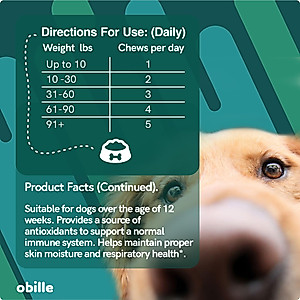 Obille Hip & Joint Hemp for Dogs 160 Chews 12oz – Joint Supplement for Dogs, Stimulates Bone Growth, Restores Cartilage, May Helps Reduce Stiffness & Pain Levels