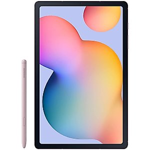 SAMSUNG Galaxy Tab S6 Lite 10.4" 64GB Android Tablet, LCD Screen, S Pen Included, Slim Metal Design, AKG Dual Speakers, 8MP Rear Camera, Long Lasting Battery, US Version, 2022, Chiffon Rose