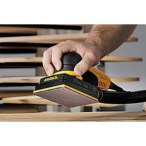 Mirka DEOS Direct Electric Orbital Sander Tool 353XCV / 3 inch x 5 inch / 3mm orbit/Dust-free Sanding / MID3530201US, Yellow, Black