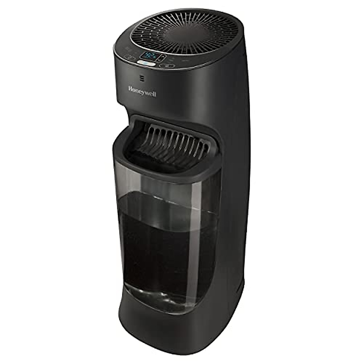 Honeywell Top Fill Tower Humidifier, Digital Humidistat, Black – Cool Mist Humidifier for Bedroom, Home or Office with Space Saving Tower Design