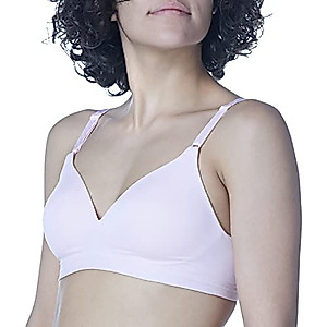 Warner's Women's Cloud 9 Super Soft Wireless Lightly Lined Comfort Bra 1269, Pale Pink, 38B