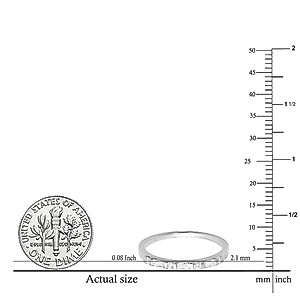 Dazzlingrock Collection 0.20 Carat (ctw) Round & Baguette White Alternate Diamond Wedding Band for Women in 14K White Gold, Size 8