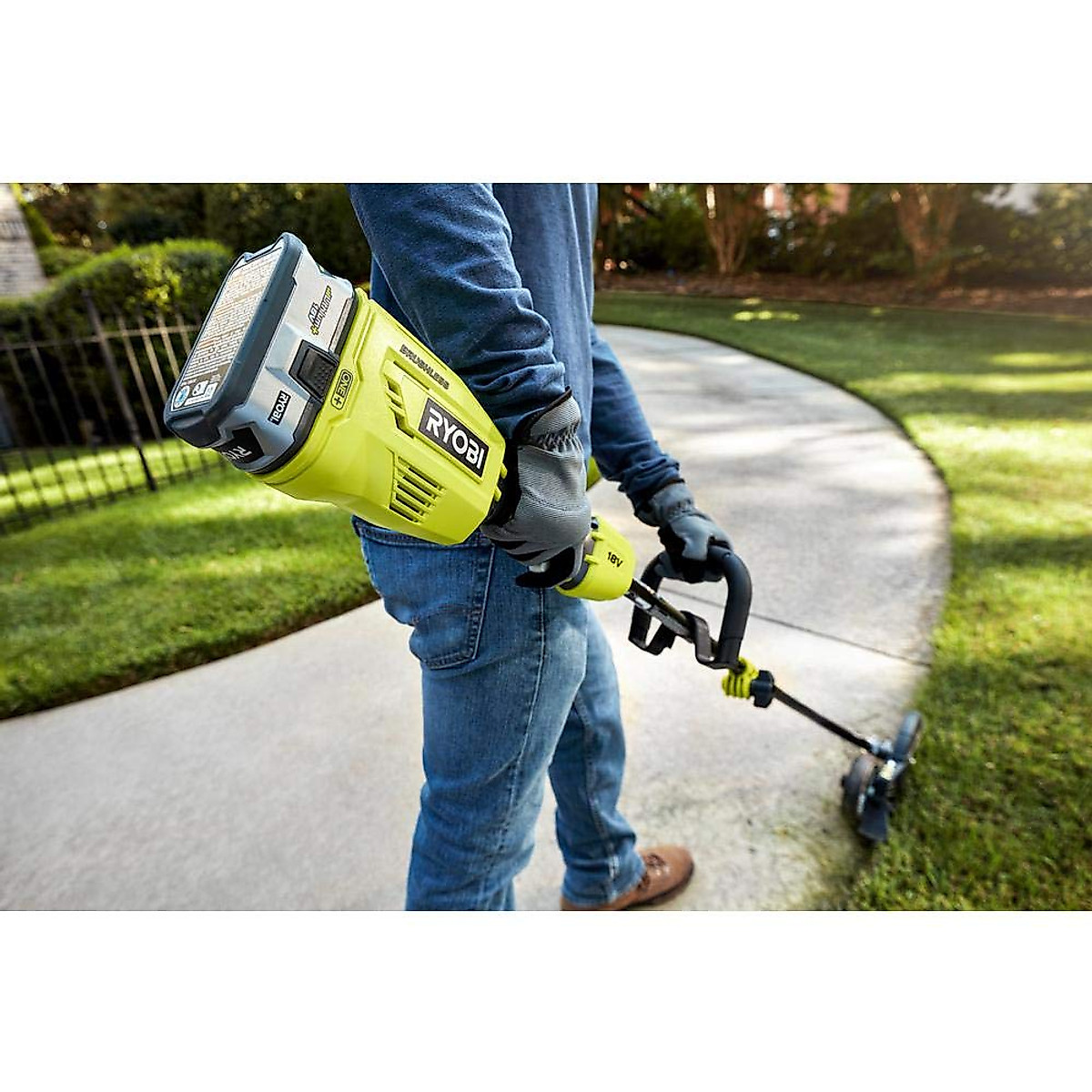 RYOBI P20101BTL One+ 18-Volt Lithium-Ion Cordless Attachment Capable Brushless String Trimmer (Tool-Only)
