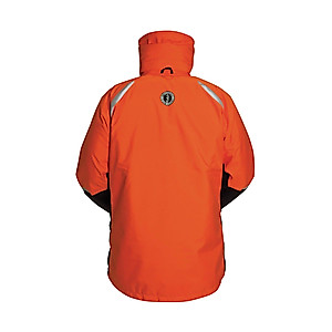 MUSTANG SURVIVAL - Catalyst Floatation Coat (Orange-Black - XL) - Harmonized Approval (CAN and US), 10k Waterproof, M-Tech Comfort System, Underarm ventiliation zips, D-Ring for Engine Kill Switch