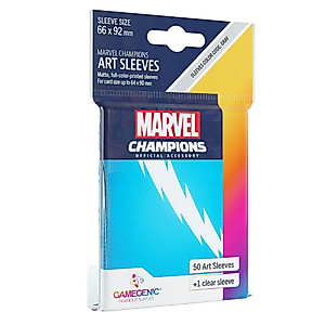 Gamegenic Marvel Champions The Card Game Official Quicksilver Art Sleeves | Pack of 50 Art Sleeves and 1 Clear Sleeve | Card Game Holder | Use with TCG and LCG Games | Made by Fantasy Flight Games