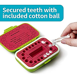 Baby Tooth Box Holder for Lost Teeth Keepsake with Tooth Fairy Silver Gold Coin